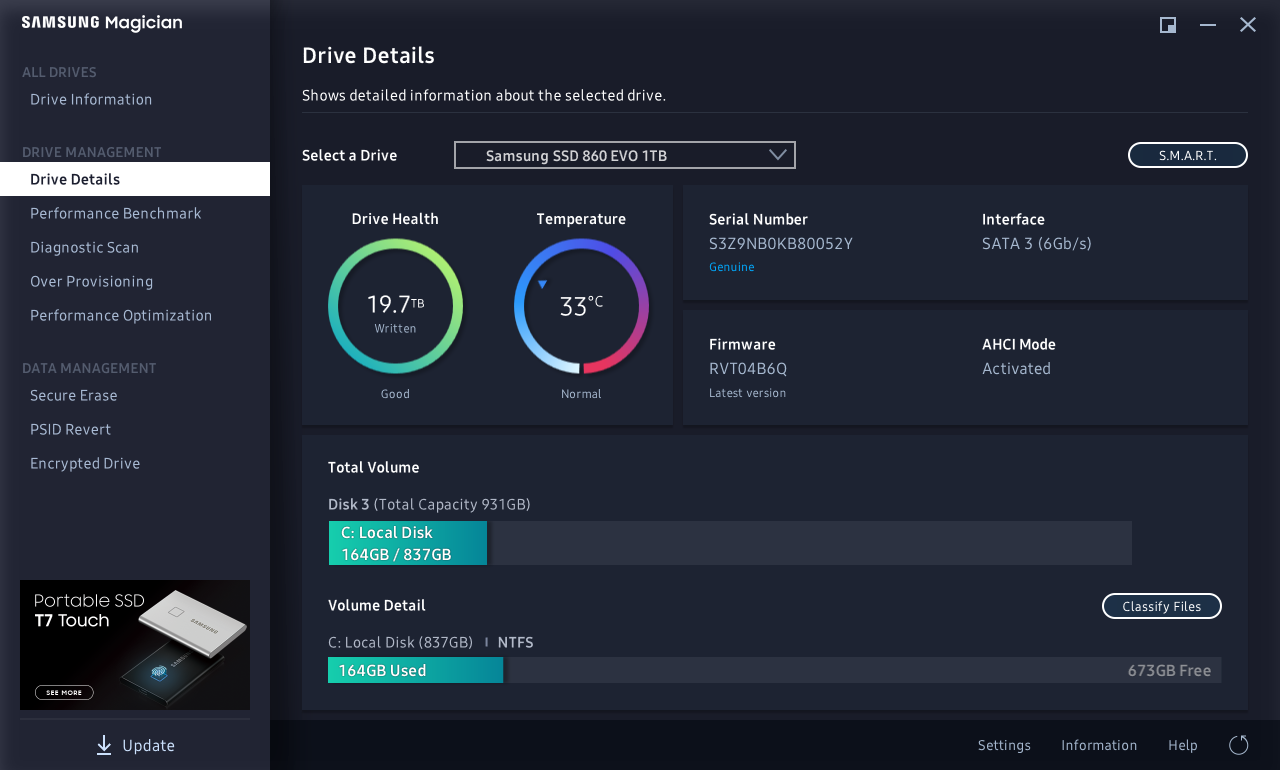 Správa SSD disku od Samsungu - pomůže Samsung Magician. - Jaroslav Nedbal